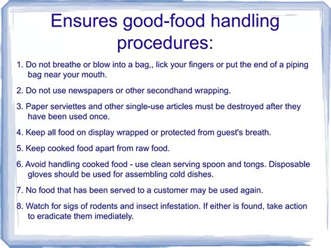 Keeping Food Safe In Storage Ppt
