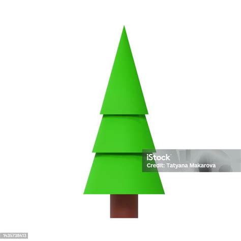 녹색 가문비 나무 소나무와 크리스마스 트리 아이콘 흰색 배경에 고립 된 휴일 및 캠핑 객체 요소 3d 렌더링 벡터 일러스트 레이 션 0명에 대한 스톡 벡터 아트 및 기타