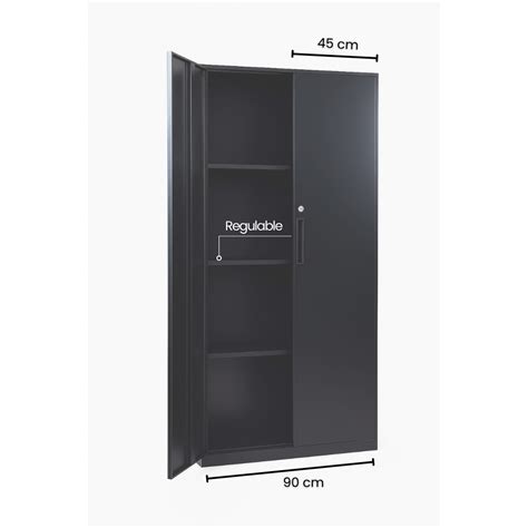 Armario Metalico Puerta Entera Negro Farber