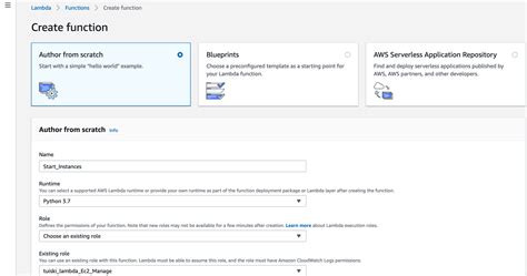TechNinja LAMBDA FUNCTIONS TO STOP START RESTART EC2 INSTANCES ON