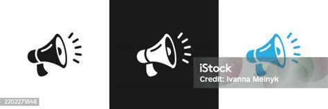 메가폰 그래픽 아이콘입니다 흰색 배경에 고립된 확성기 기호입니다 벡터 일러스트 레이 션 개념에 대한 스톡 벡터 아트 및 기타 이미지 개념 검은색 경계 표지 Istock