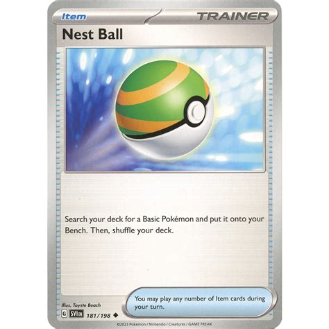 Nest Ball Trainer 181198 English Scarlet And Violet Base Set