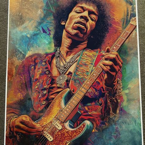 Jimi Hendrix Poster Etsy
