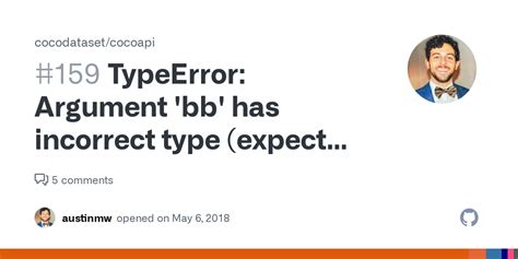 TypeError Argument Bb Has Incorrect Type Expected Numpy Ndarray