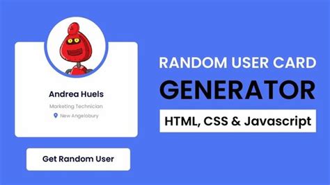 Random User Card Generator Javascript Project With Source Code Erofound