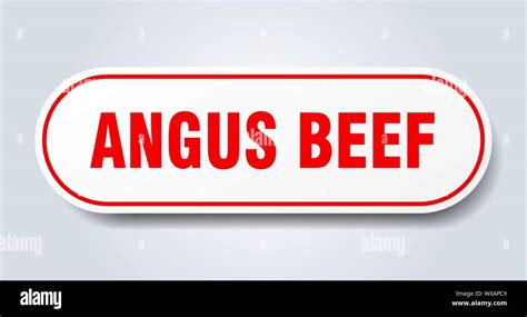 Angus Beef Sign Angus Beef Rounded Red Sticker Angus Beef Stock