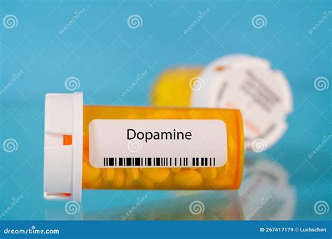 Dopamine Dopamine Pills In Rx Prescription Drug Bottle Stock Image