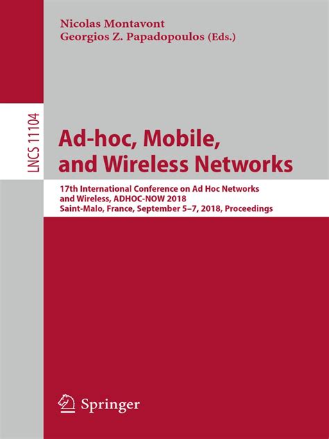 adhoc mobile and wireless networks 2018 pdf network topology routing