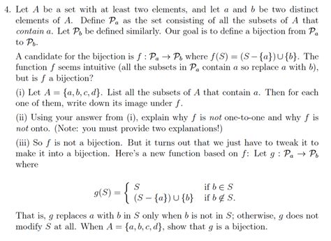 Solved Let A Be A Set With At Least Two Elements And Let Chegg Com