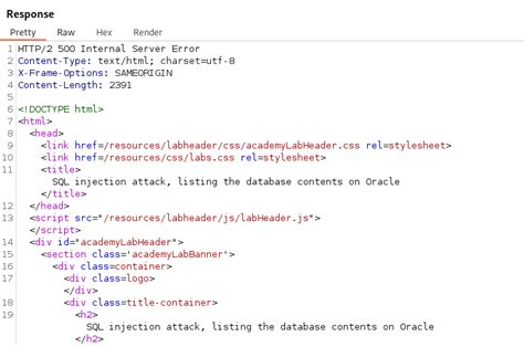 Sql Injection Attack Listing The Database Contents On Oracle