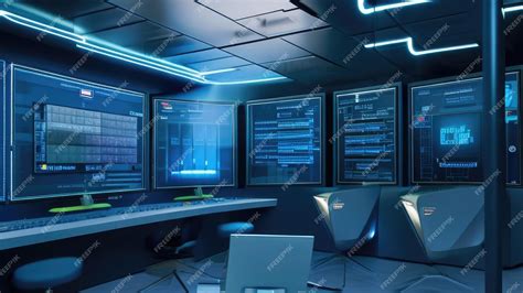 Premium Ai Image Digital Computer Lab Room