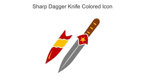 Sharp Dagger Knife Colored Icon In Powerpoint Pptx Png And Editable Eps