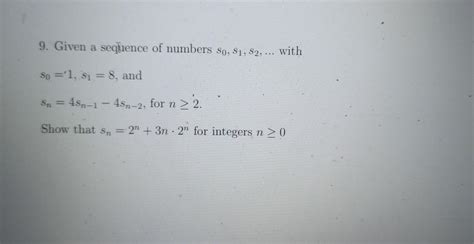Solved Given A Sequence Of Numbers S S S With Chegg