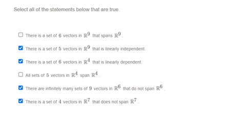 Solved How Can I Tell How Many Vector Is Either A Span Or Chegg Com