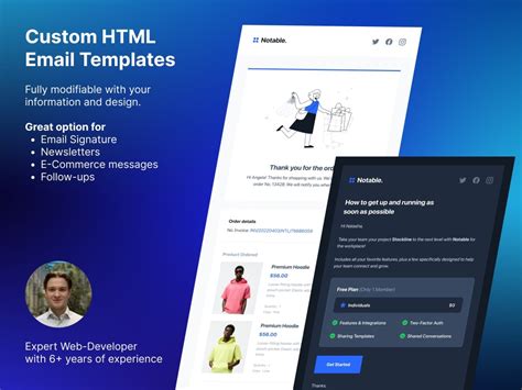 An Html Email Template From Any Design Upwork