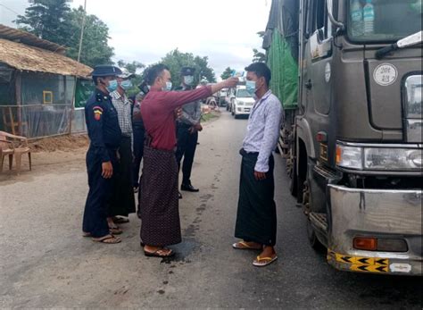 ရွှေတောင်မြို့အဝင် တိုးဂိတ်၌ ကိုဗစ် ၁၉ ရောဂါ ကြိုတင်တားဆီးကာကွယ်ရေး စစ