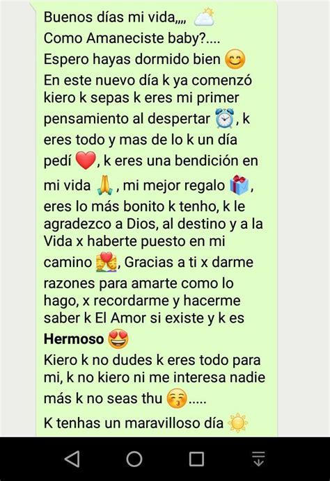 Conversación Wsp Mensajes De Texto Bonitos Mensaje De Amor Para Novio Mensajes De Texto