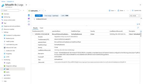 Introducing Azure Load Balancer Health Event Logs Microsoft Community Hub