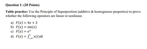 Solved Table Practice Use The Principle Of Superposition