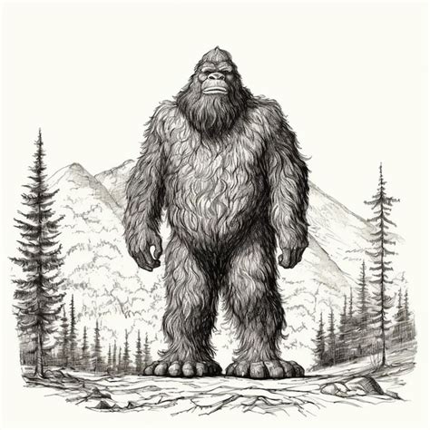 Sasquatch Drawing