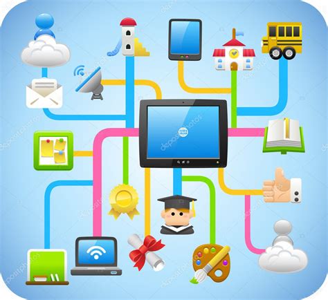 Study Education Cloud Computing Concept Stock Vector Image By Min