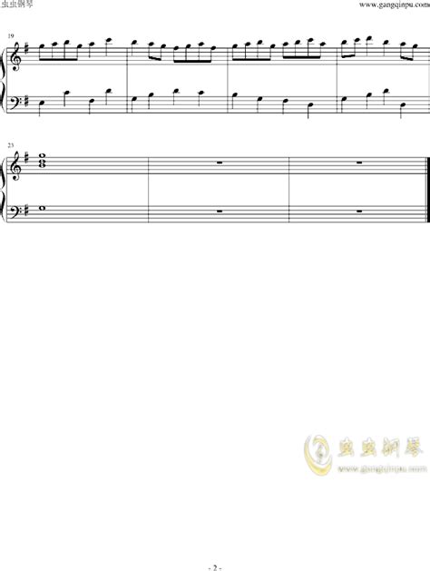布雷舞曲 亨德尔 钢琴谱 简谱 五线谱