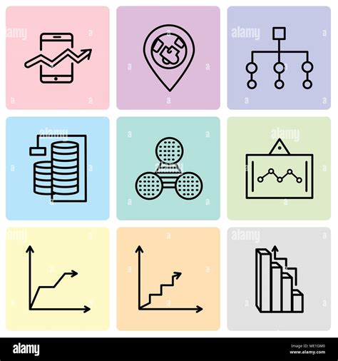 Set Of 9 Simple Editable Icons Such As Targeting Data Analytics