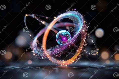 Wide Angle Abstract Visualization Of Quantum Waves In A High Tech Setup