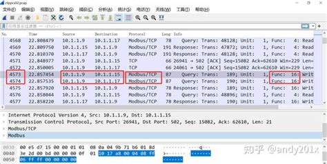 wireshark抓modbustcp包分析 知乎