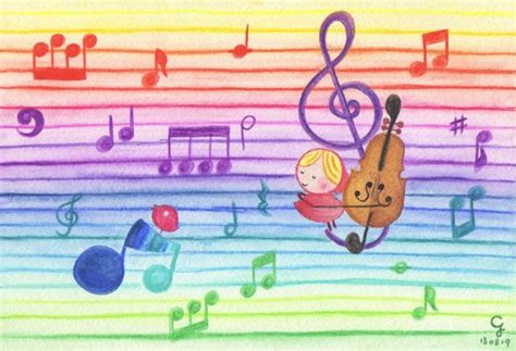 彩色樂章 克里斯多插畫森林 痞客邦 Music illustration Color pencil drawing