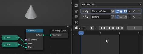 How To Switch To Another Geometry Node Within Animation Blender