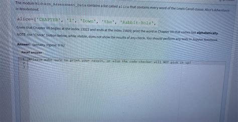 Solved The Module Midterm Assessment Data Contains A List