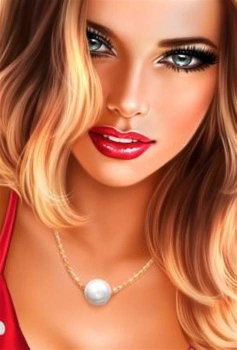 Pin Up Fantasy Art Men 3d Girl Painting Of Girl Model Face Fashion
