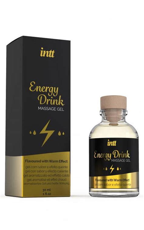 Гел за масажа со мирис и вкус на енергетски пијалок и со загревачки ефект 30ml XXX SEX SHOP