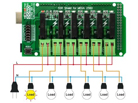 Solid State Relay Ssr Board For Arduino Mega 2560 Due