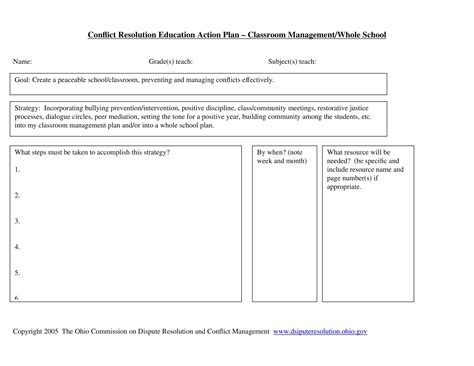 Free Printable Classroom Management Plan Templates [pdf]