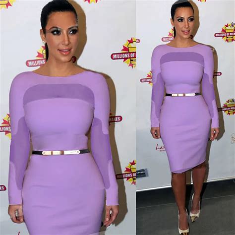 Buy Kim Kardashian Bodycon Dress 2015 Women Solid Mesh Long Sleeve Sexy Party