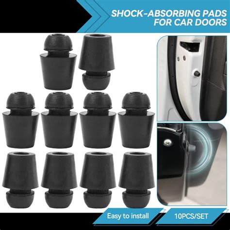 Upgraded 10pcs Universal Car Door Shock Absorber Bumper Dampers Buffer