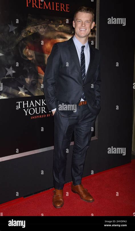 Brad Beyer Arriving For The Thank You For Your Service Premiere Held