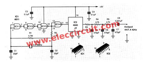 Simple If Signal Generator Circuit Using Cmos Ic 40 Off