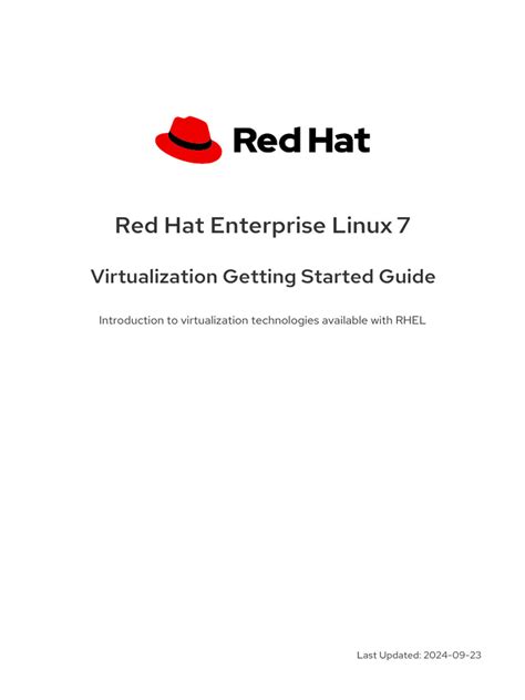 Red Hat Enterprise Linux 7 Virtualization Getting Started Guide En Us Pdf Virtualization