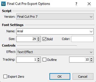 Export Subtitles DVD NLE Auhtoring Formats Final Cut Pro XML Files