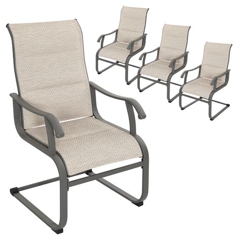 Nuu Garden Patio Chair Set Of 4 Comfortable Outdoor Dining Chairs For