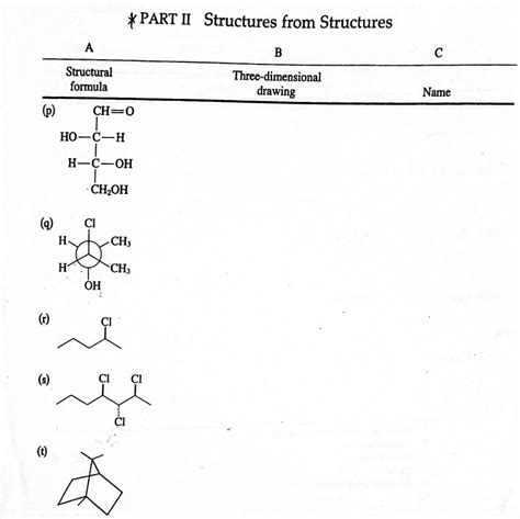 Solved PART II Structures from Structures A B с Structural Chegg com