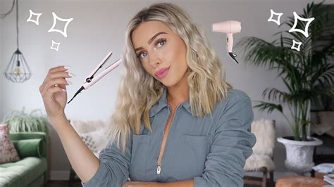 Easy Beach Waves Hair Tutorial With Straightener Youtube