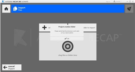 Solved Unable To Create Or Open A Project Using Recap 360 In Windows