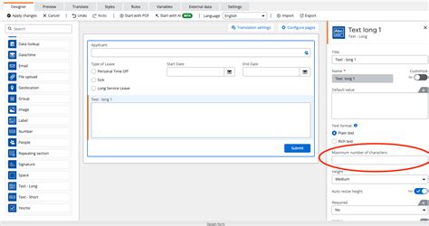 nac what is the multiline text box character limit community