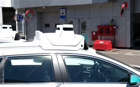 Lidar Sensors And Camera On Roof Of Self Driving Car Self Driving Car