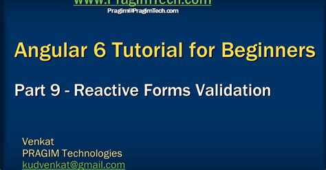 Sql Server Net And C Video Tutorial Angular Reactive Forms Validation Slides