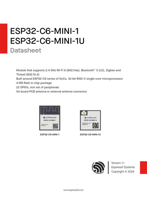 Esp32 C6 Mini 1 Mini 1u Datasheet En Pdf Wi Fi Ieee 802 11